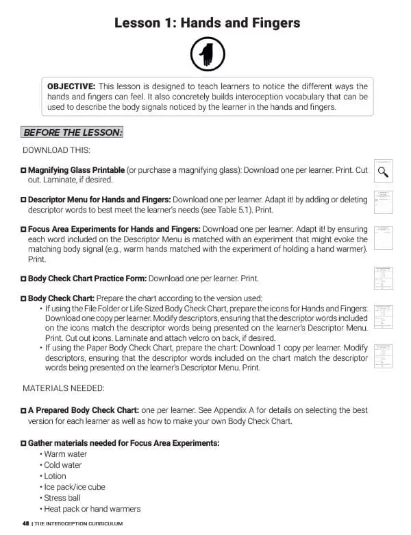 The Interoception Curriculum: A Step-by-Step Guide to Developing ...